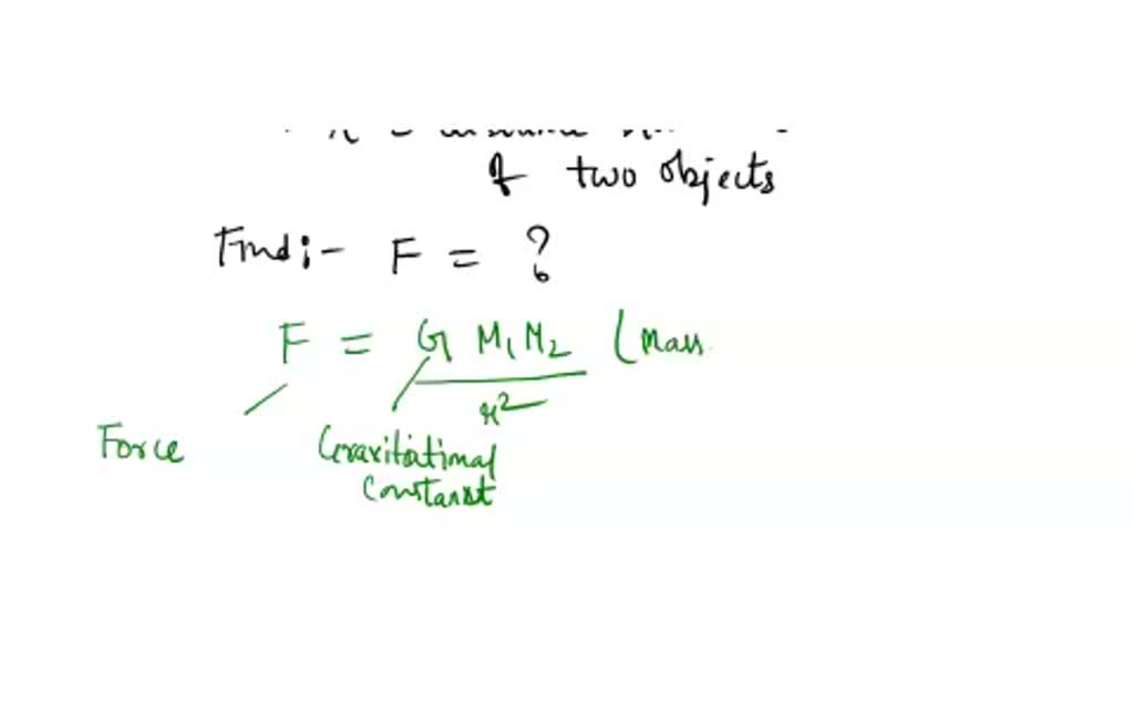 SOLVED: How much force of attraction exists between two objects which ...