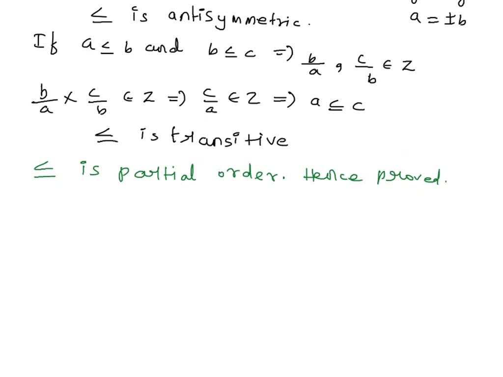 SOLVED: a) Draw the Hasse Diagram of the induced partial order