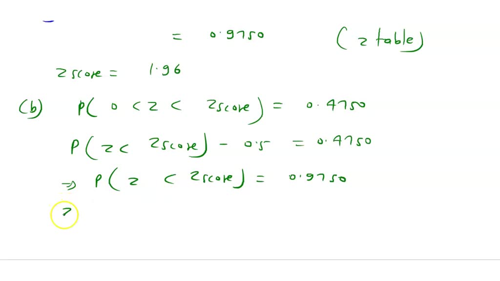 SOLVED: 4) Given that z is a standard normal random variable, find z for each situation The area ...
