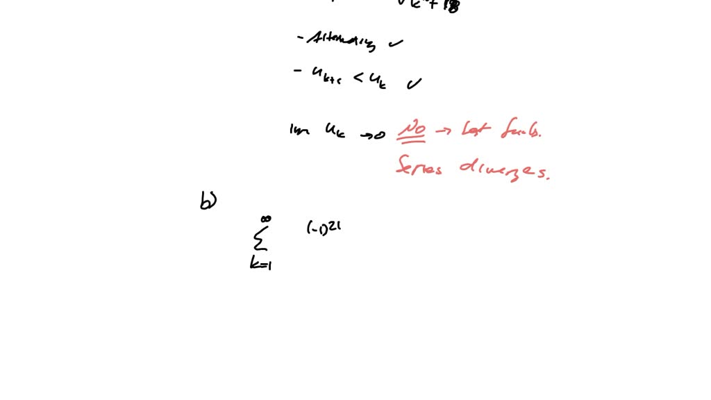 SOLVED: The given text is a list of mathematical series and their corresponding classifications ...