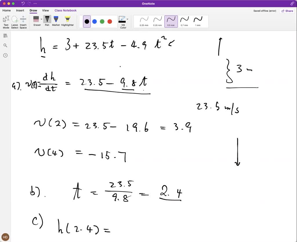 SOLVED The Height in Meters Of A Projectile Shot Vertically Upward