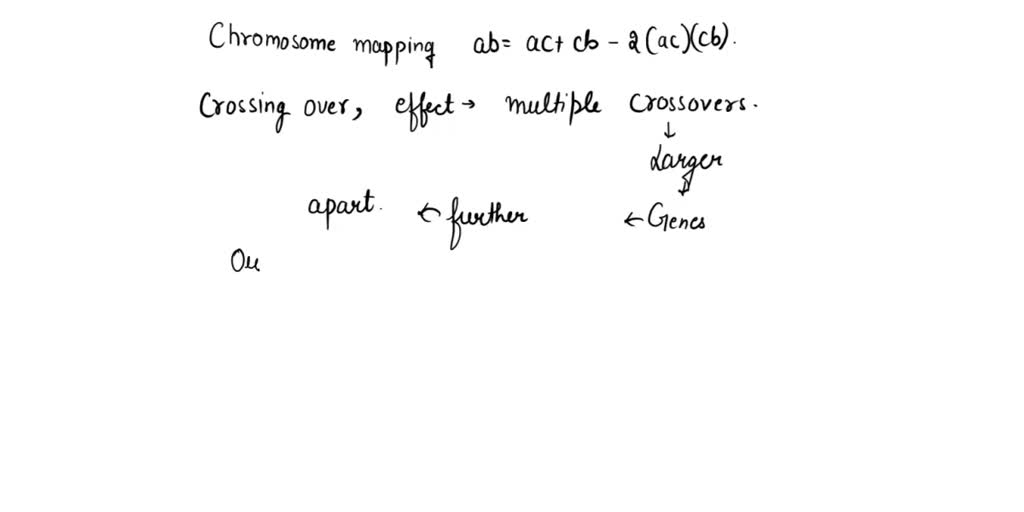 SOLVED: Chromosome Mapping, ab = ac + cb - 2(ac)(cb) Why do we have to ...