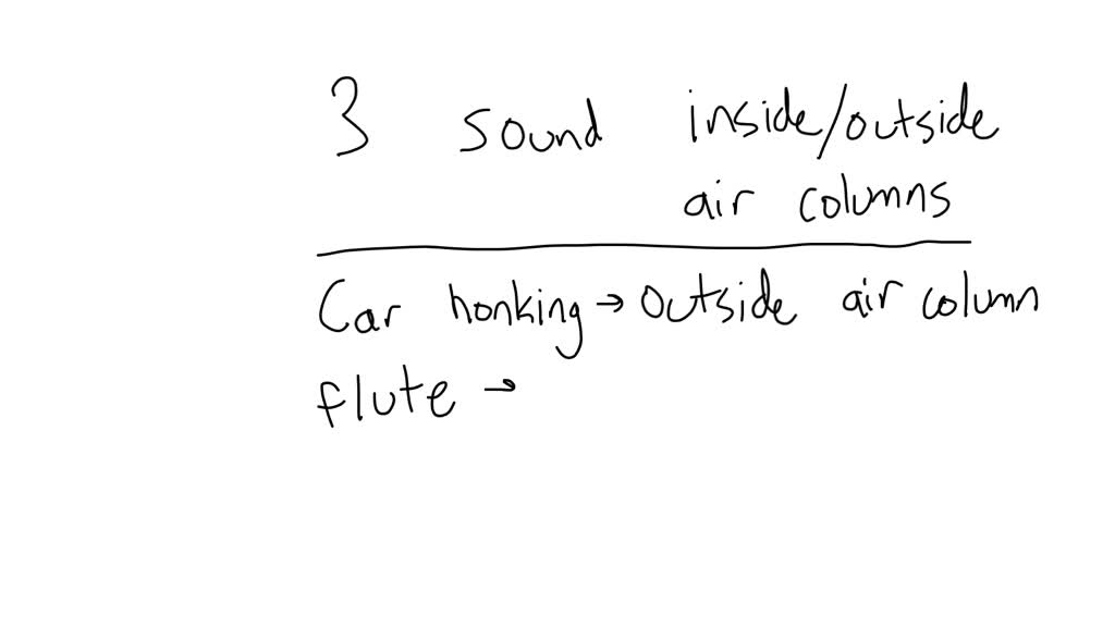 SOLVED: What are three examples of sound heard inside or outside air ...