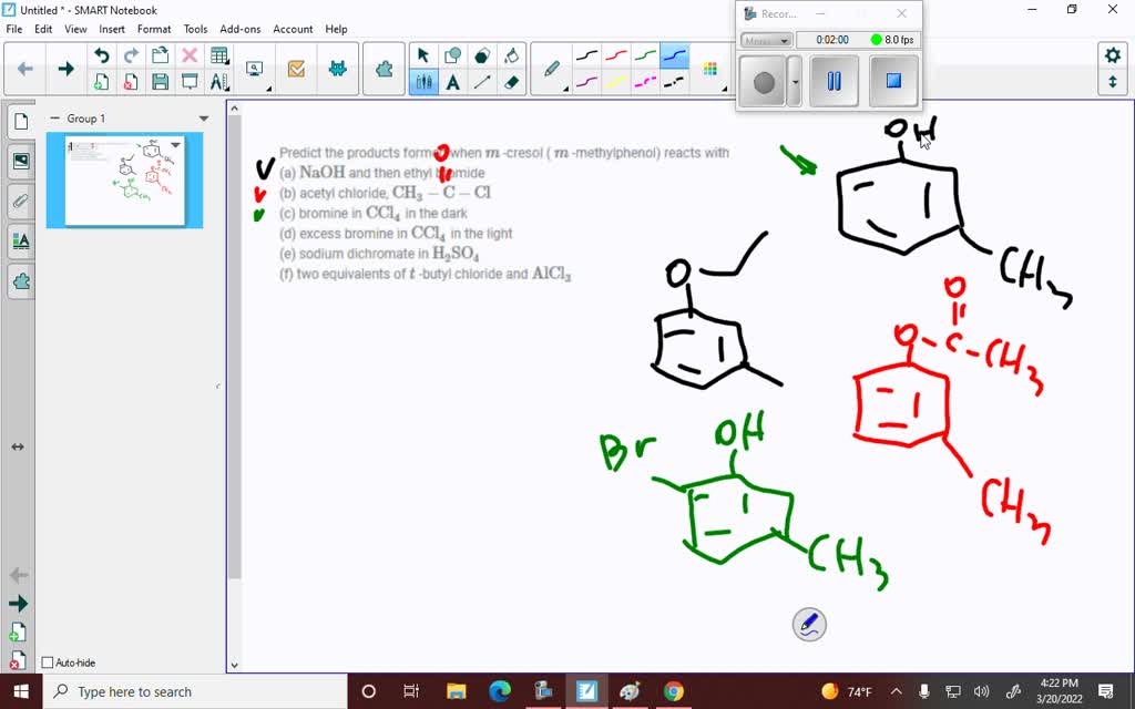 SOLVED: Predict the products formed when m -cresol ( m -methylphenol ...