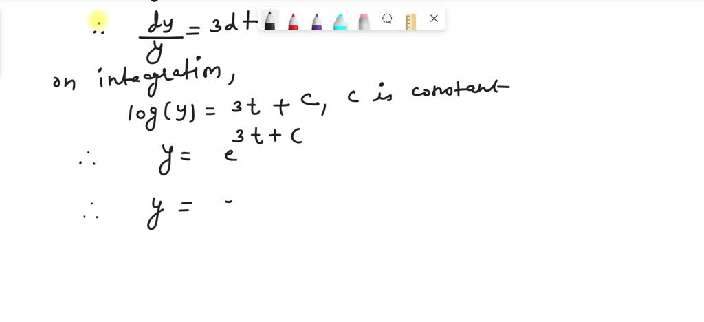 Given dy/dt= -3y y(2)=400. Find y(7)