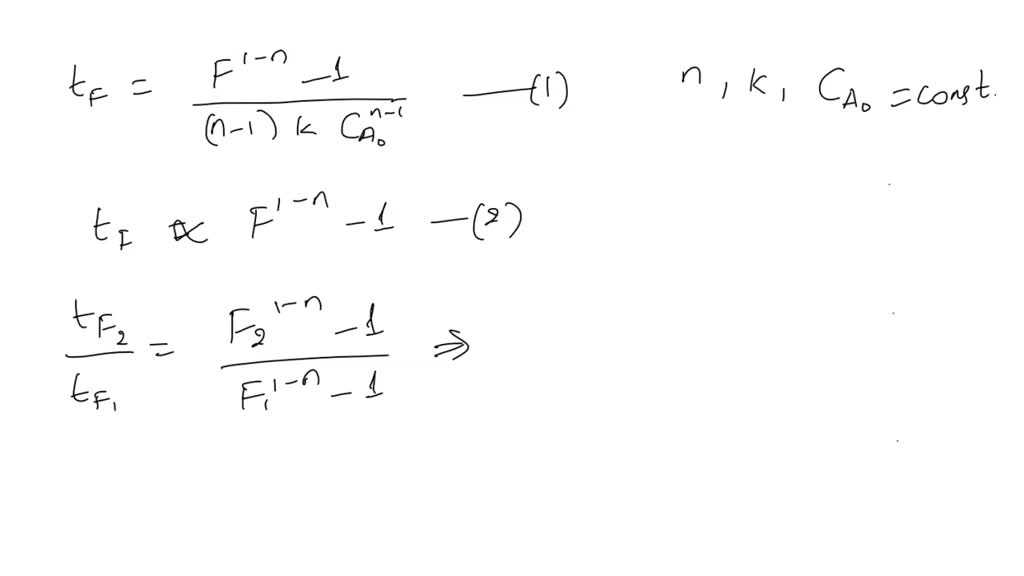 SOLVED: 3.23 for the decomposition A->R, Ca0 =1 mol/liter, in a batch ...