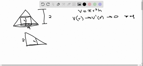 A right cylinder is inscribed in a right circular cone. If...