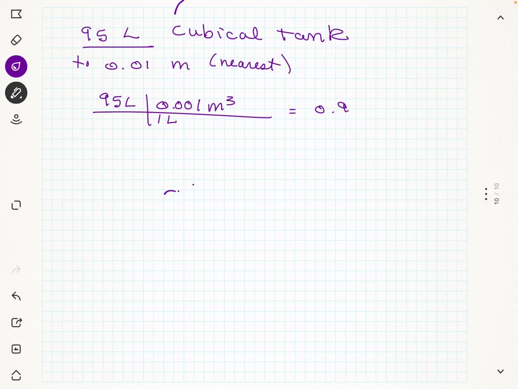 A technical machinist is asked to build a cubical steel tank that will ...