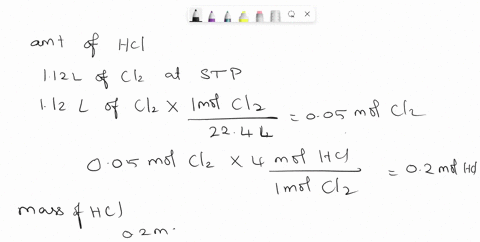 The minimum weight of mno2 and minimum volume of hcl of...