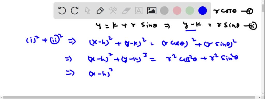 SOLVED: Eliminate the parameter and obtain the standard form of the ...