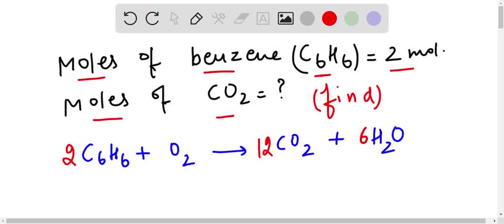SOLVED: The number of moles of carbon dioxide molecules formed during combustion reaction of 2 ...
