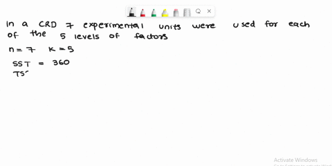 Completely randomized design seven experimental units were...