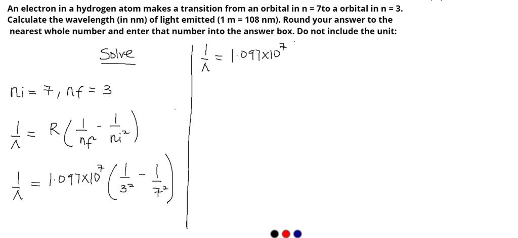 SOLVED: An electron in a hydrogen atom makes a transition from an ...