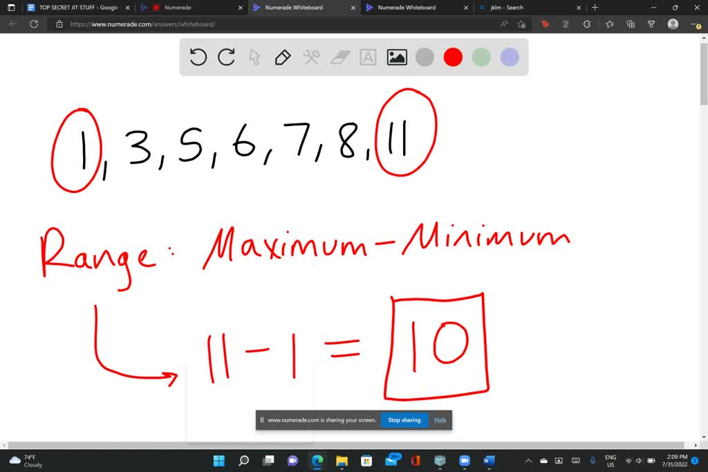 SOLVED: 'Compute Range and cofficient of range of following data' SOLVED: 'Compute Range and cofficient of range of following data'