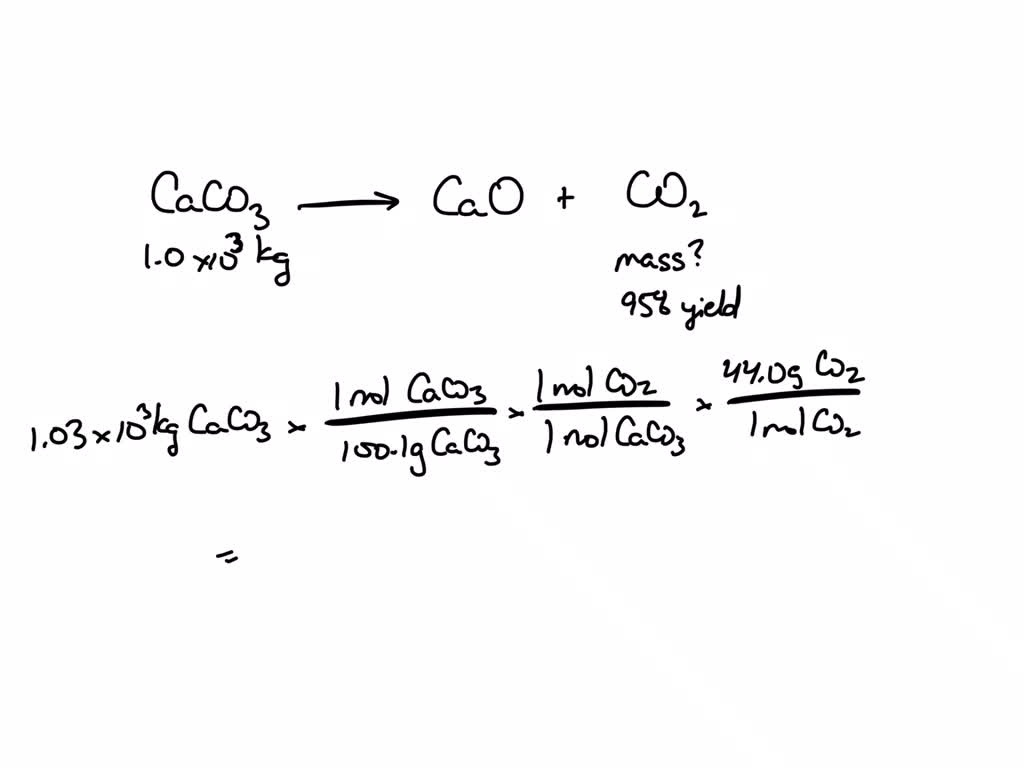 SOLVED: The first step in the production of cement is to heat limestone ...