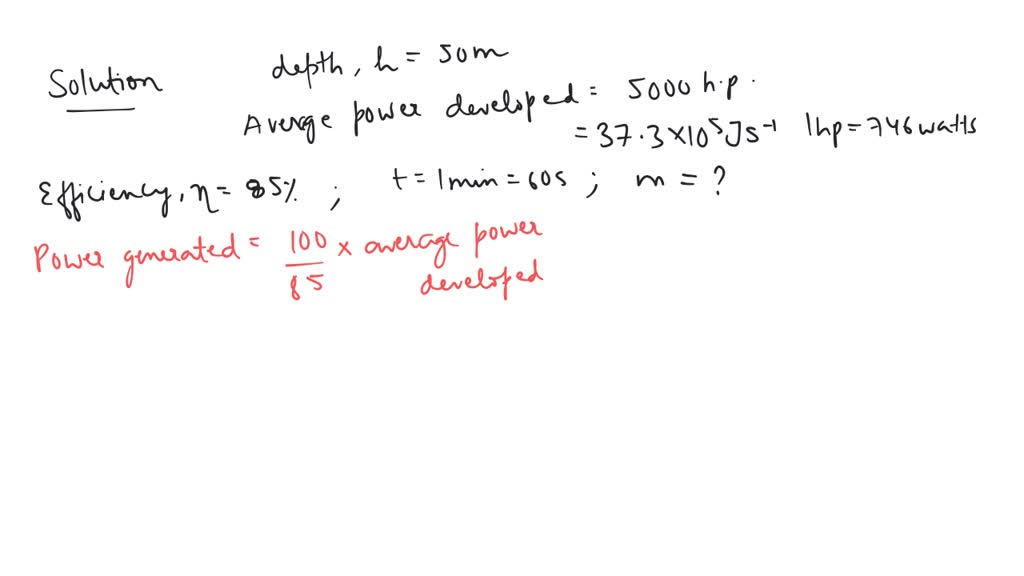 SOLVED: The turbine pits at the Niagra falls are 50 m deep. The average ...