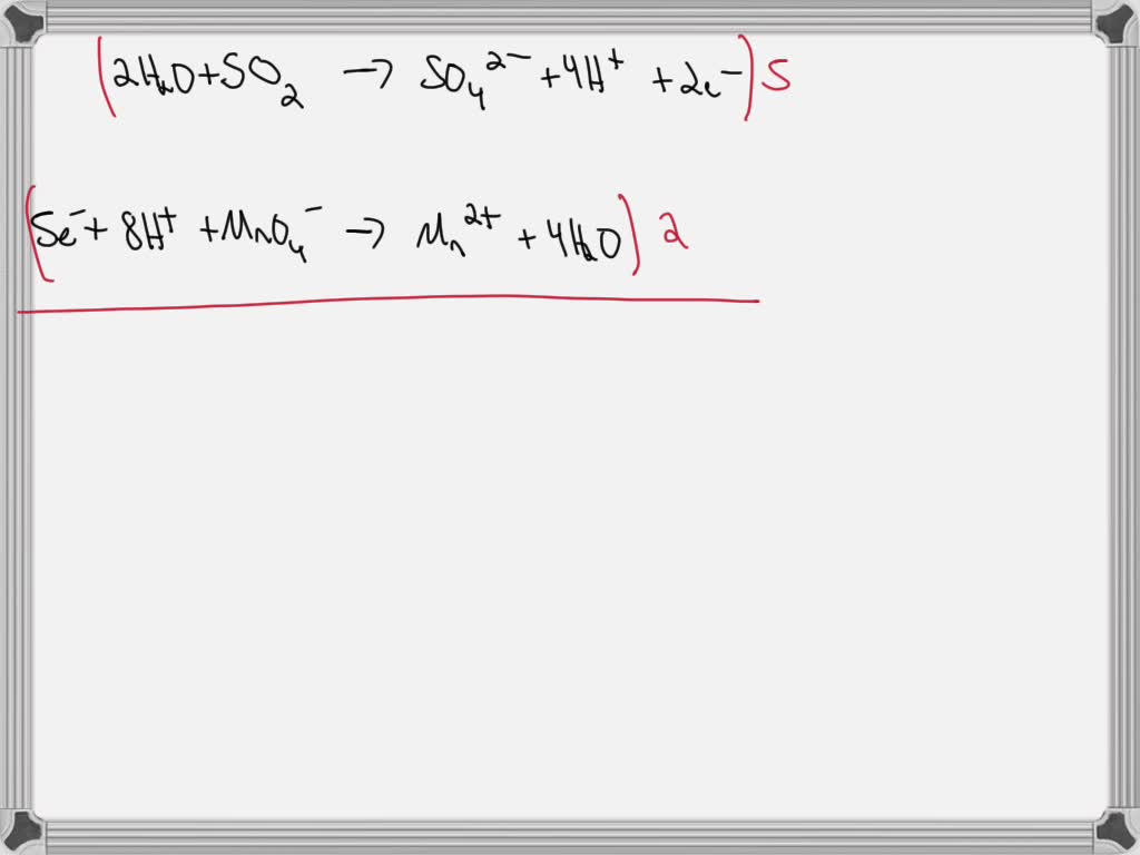 SOLVED: Balance the following redox reaction and enter the correct ...