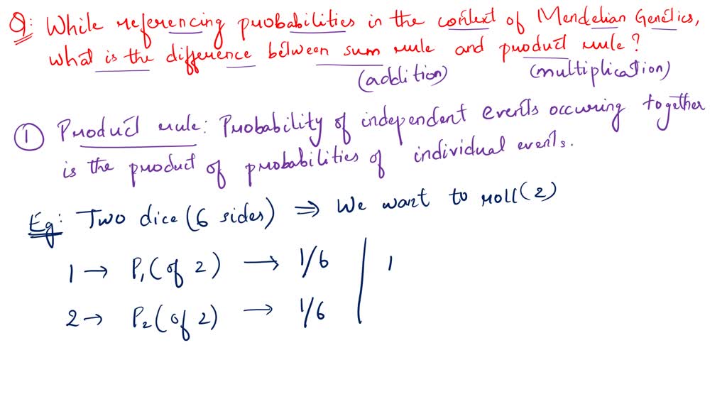 SOLVED: 29. When referencing probabilities in the context of Mendelian Genetics, what is the ...