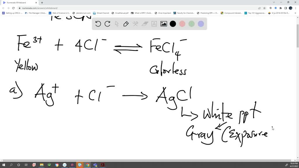 SOLVED: The reaction below competes with the formation of the FeSCN ...