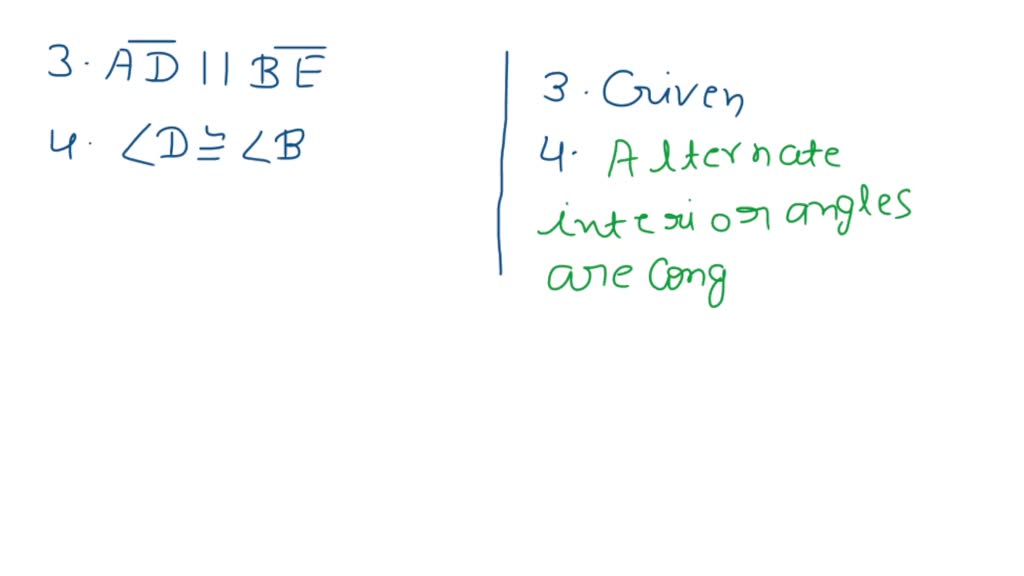 SOLVED: 27. For the exercise below, fill in the missing reasons in the following proof: Given ...