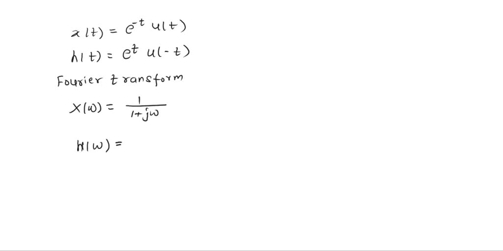 SOLVED: Properties of CT Fourier Transform x(t) Differentiation and ...