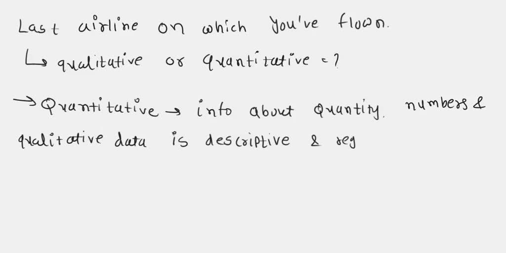 SOLVED: Determine whether the variable is qualitative or quantitative ... SOLVED: Determine whether the variable is qualitative or quantitative ...