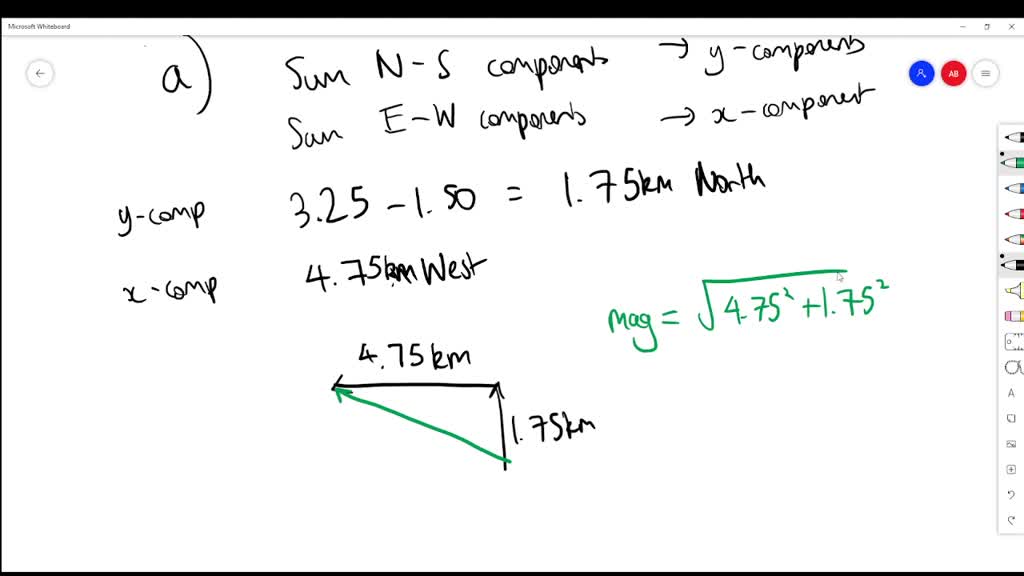SOLVED: A disoriented physics professor drives 3.25 km north, then 4.75 ...