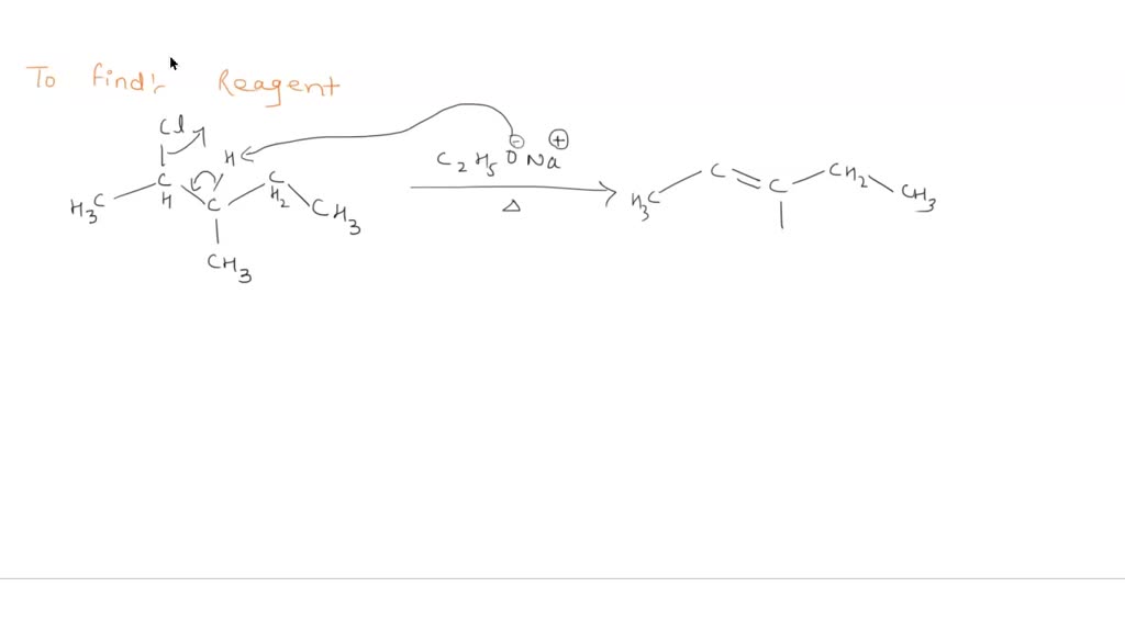 SOLVED: You want to synthesize 3-methyl-2-pentene from 2-chloro-3-methylpentane. Which reagent ...