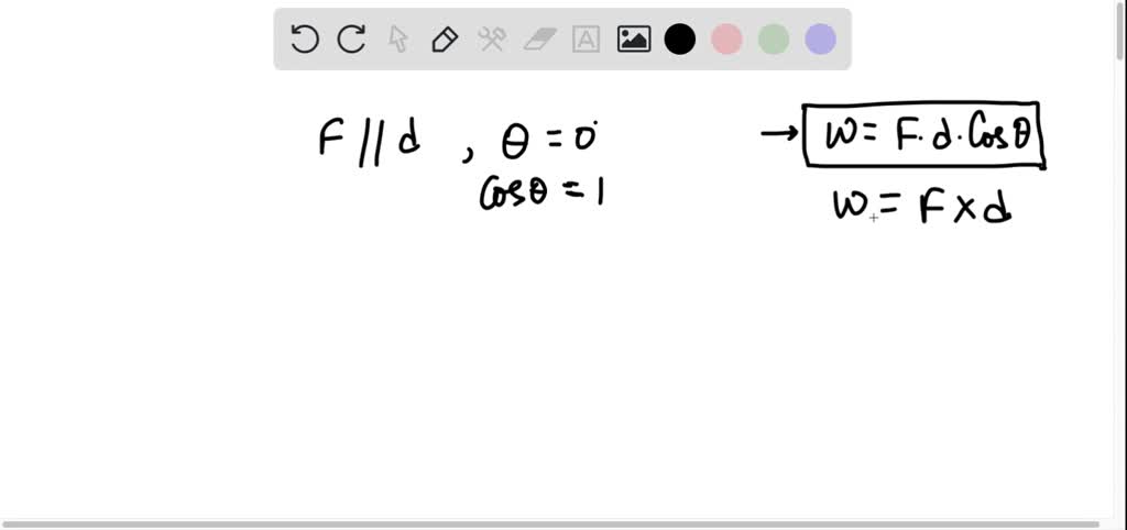 SOLVED: Consider that both force and displacement is parallel, what ...