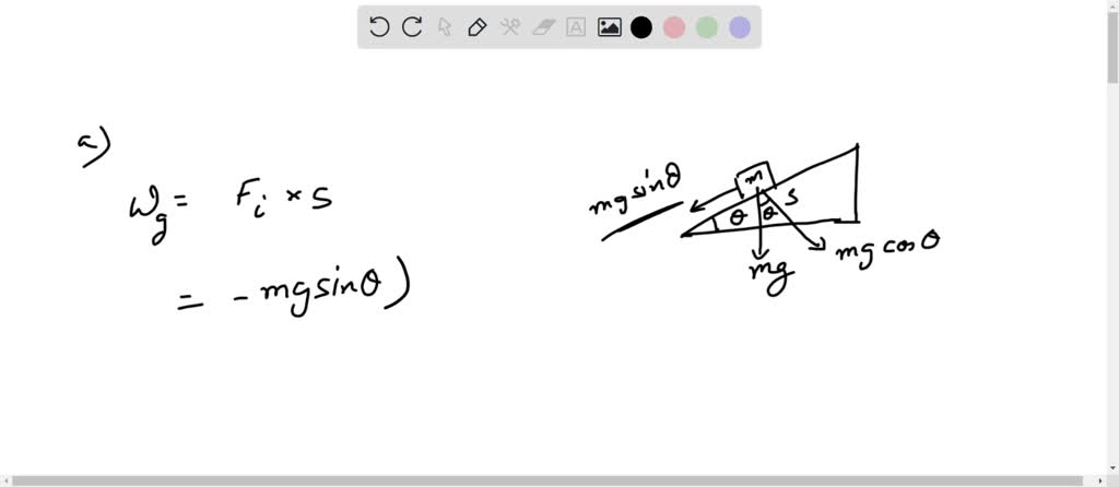 You are pushing a block of mass m at constant speed v over distance s ...