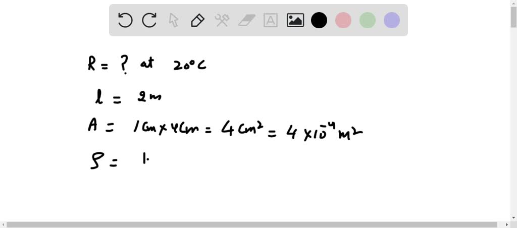 SOLVED: Find the resistance at 20°C of an annealed copper bus bar 2 m ...