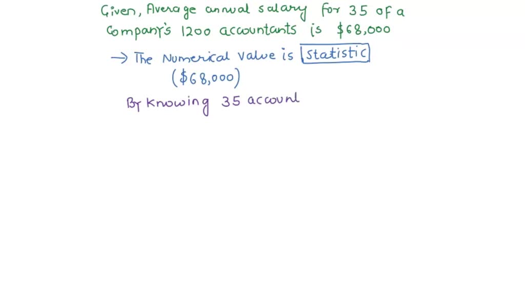 Solved Determine Whether The Numerical Value Is A Parameter Or A