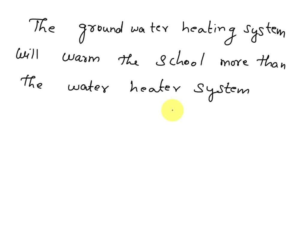 Write a message to Mr. Chang explaining why the groundwater heating system will warm the school ...