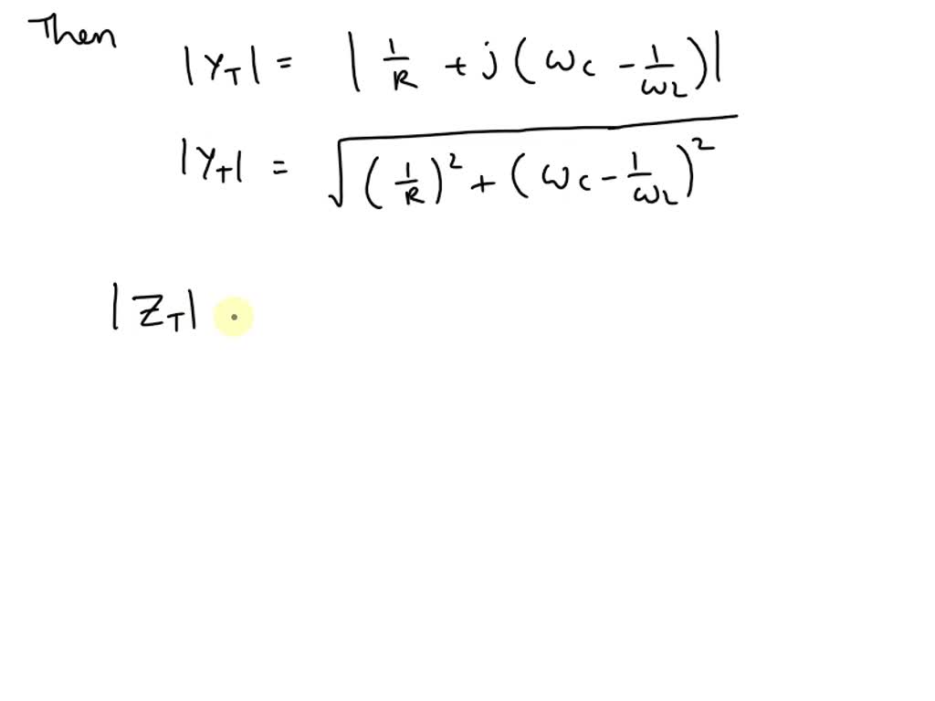 Solved The Impedance Of The Parallel Rlc Circuit Shown Is Given By