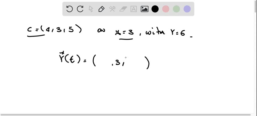 SOLVED: Find a vector parametric equation for the circle of radius 6 ...