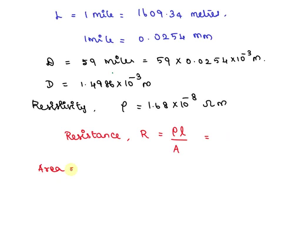 SOLVED: Each of the 19 strands of a copper cable has a diameter of 59 ...