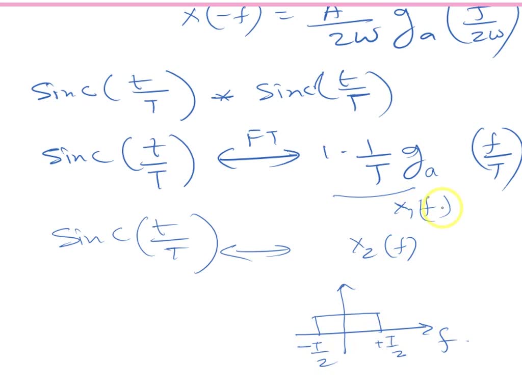 Solved Define The Sinc Function As Sin Tt Sinc T Use Properties Of