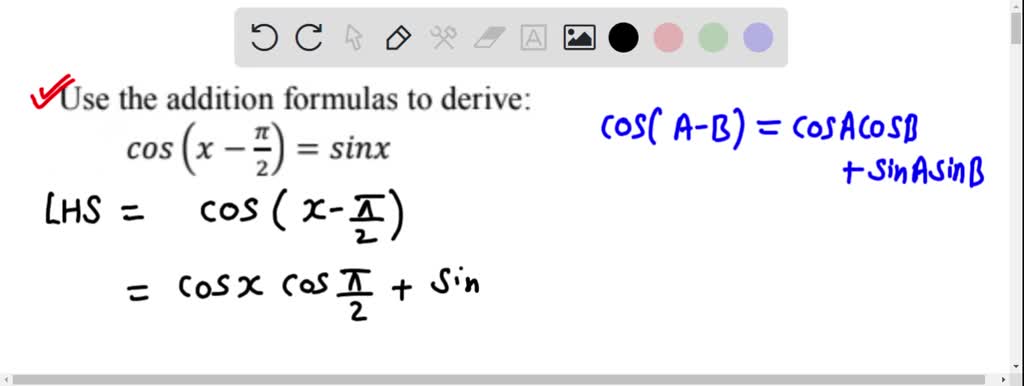 SOLVED: Use the figure to derive the formulas for sin cos e sin e