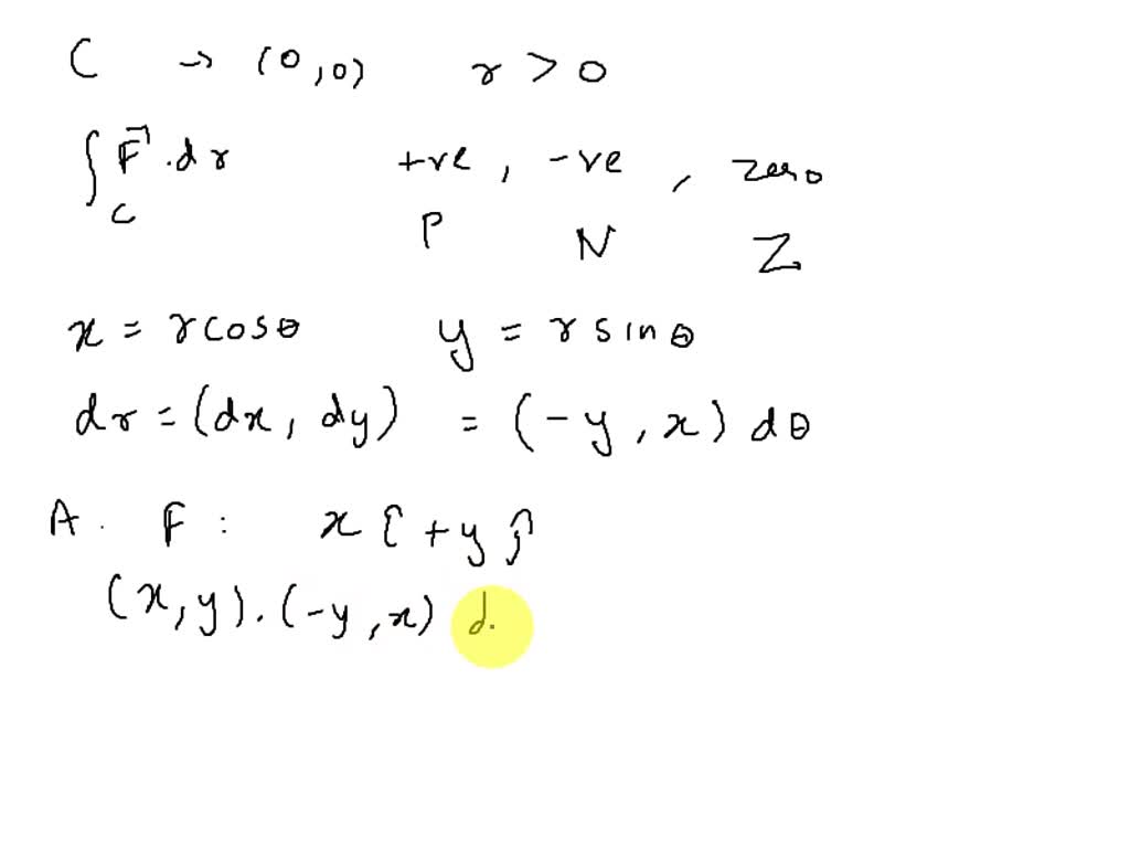 SOLVED: Let C be the counter-clockwise planar circle with center at the origin and radius r > 0 ...