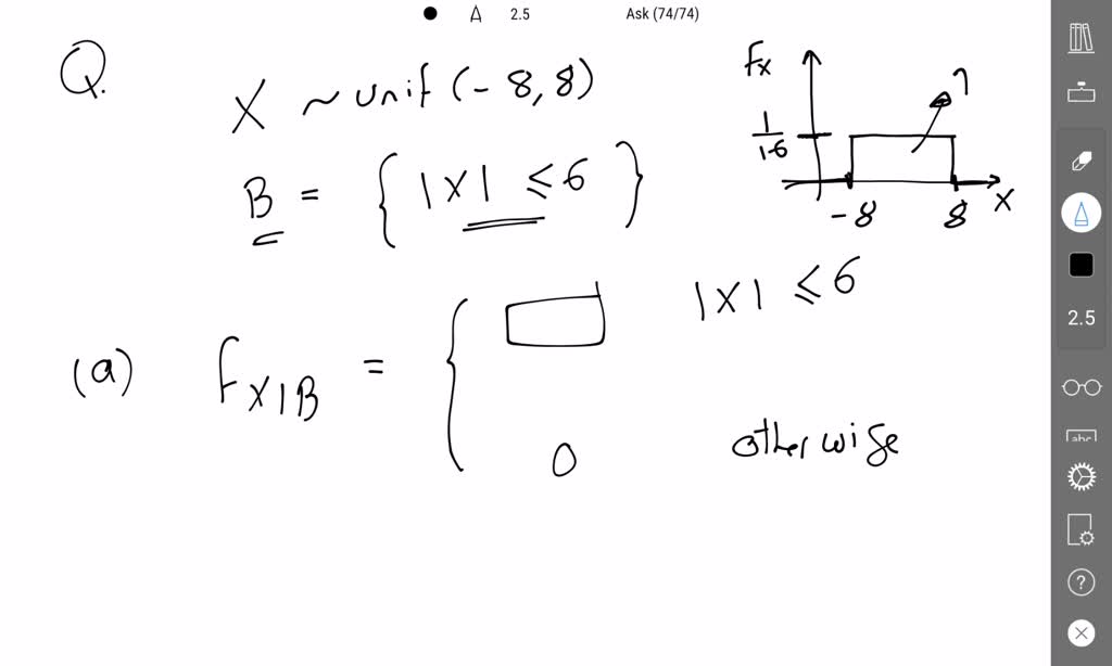 SOLVED: 7.2.3 X is the continuous uniform (-5,5) random variable. Given ...