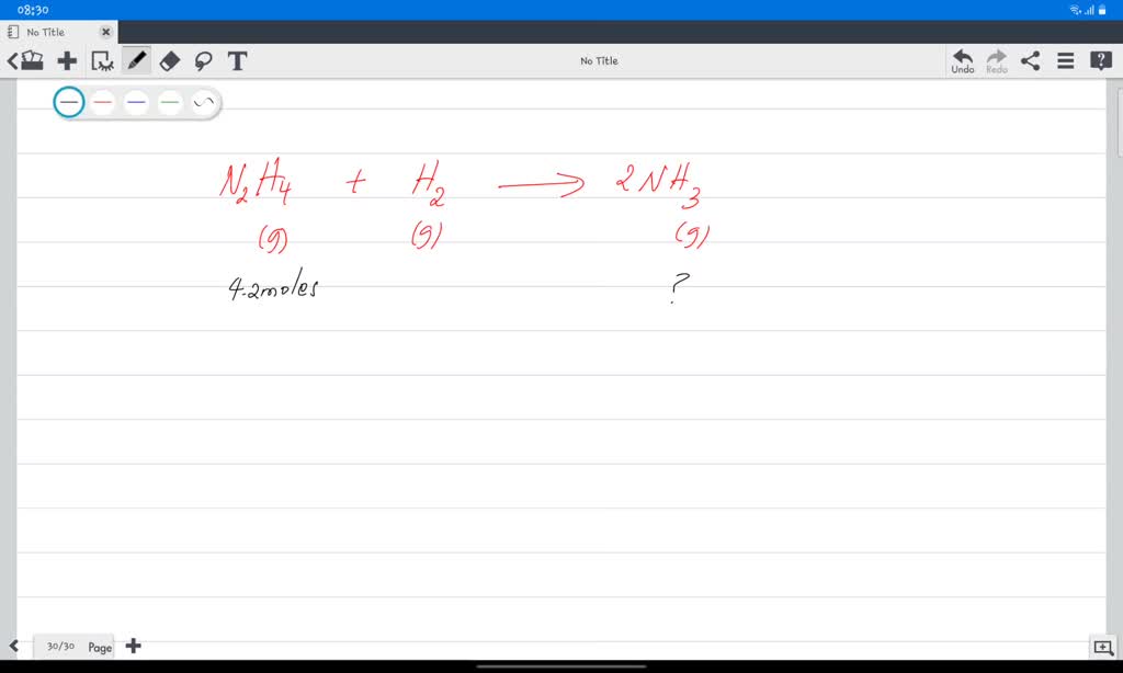 SOLVED: According to the balanced reaction below, calculate the quantity of moles of NH3 gas ...