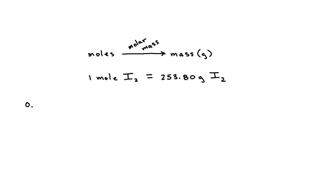SOLVED: A chemist determines by measurements that 0.090 moles of iodine ...