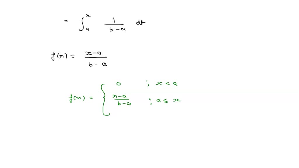 SOLVED: Compute the cdf for the following continuous distributions ...