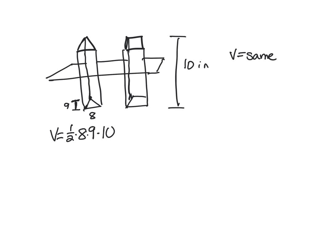 The Cross Sectional Areas Of A Triangular Prism And A Right Cylinder Are Congruent The
