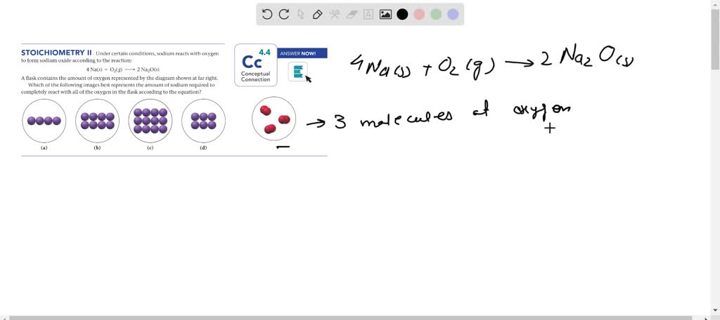 SOLVED: Under certain conditions, sodium reacts with oxygen to form sodium oxide according to ...