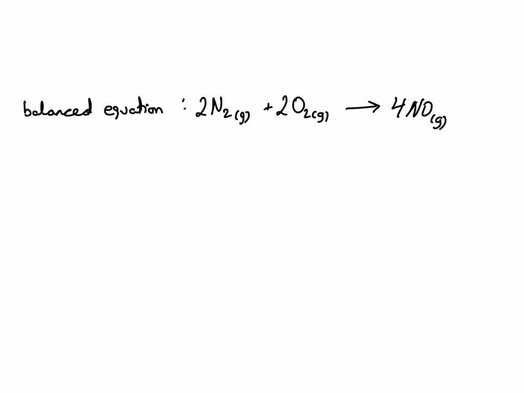 The gas-phase reaction between nitrogen and oxygen was carried out in a ...