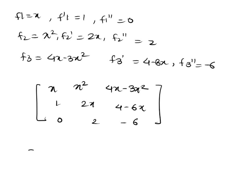 SOLVED: Texts: Determine if the set of continuous functions f1=1, f2=x ... SOLVED: Texts: Determine if the set of continuous functions f1=1, f2=x ...