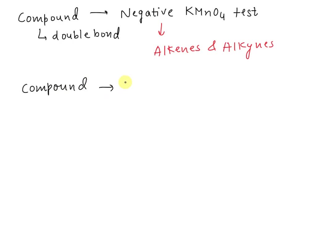 SOLVED: 'A compound gives negative potassium permanganate test (L.e ...