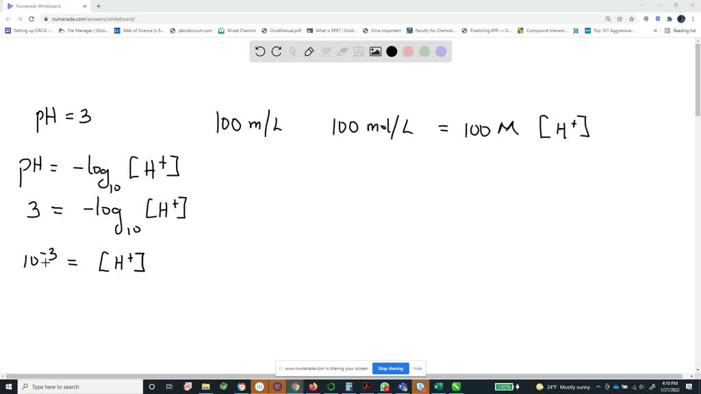 SOLVED: Solution ‘A’ has pH=3, if a substance is added in solution which releases 100 m / liter ...