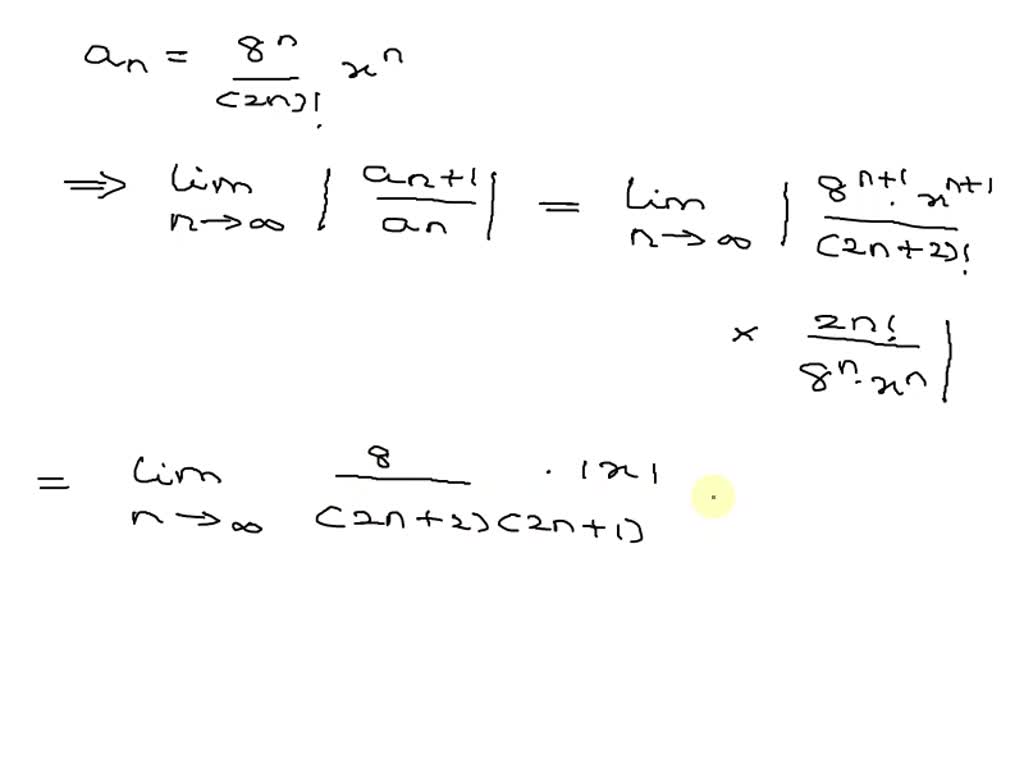 SOLVED: Find the radius of convergence and the interval of convergence ...